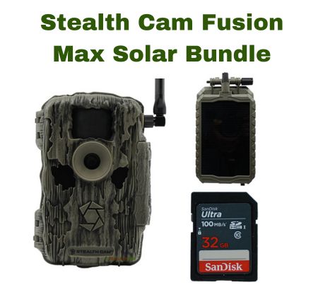 Stealth Cam Fusion Max Trail Camera & Solar Battery Bundle